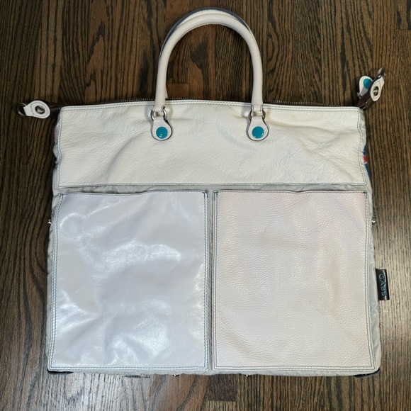 Gabs | Bags | Gabs Made In Italy White Leather Large Tote Handbag ...